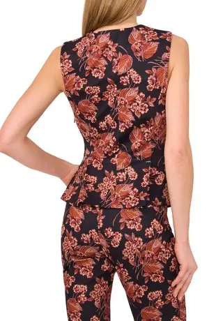 Ted Baker London Floral Sleeveless Peplum Top