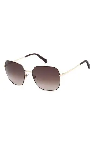 Fossil Square Sunglasses - Raspberry/brown Sf