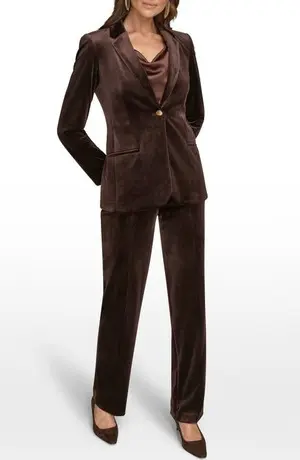 Donna Karan New York One-button Velvet Jacket