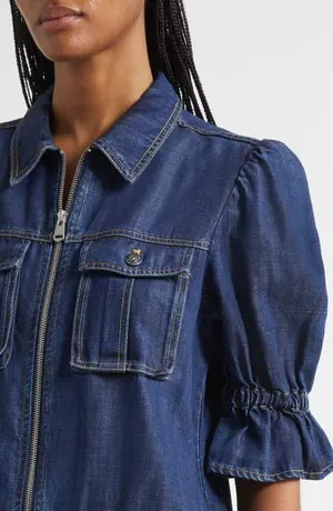 Cinq À Sept Holly Elbow Sleeve Denim Jacket