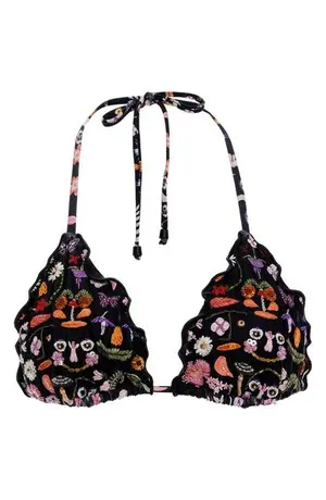 Agua Bendita Lolita Mbar Triangle Bikini Top