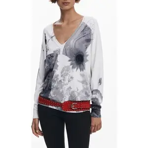 Desigual Mixed Print Relaxed Sweatshirt