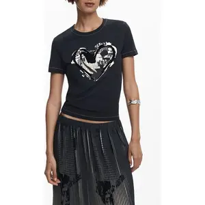 Desigual Heart Graphic T-shirt