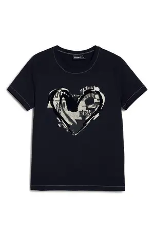 Desigual Heart Graphic T-shirt