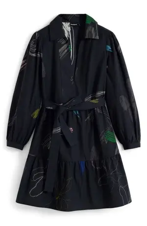 Desigual Long-sleeve Cotton Shirt Dress
