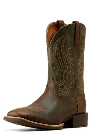 Ariat Sport Big Country Wide Square Toe Cowboy Boot - Brown