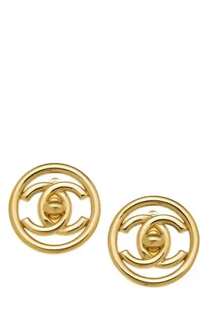 Chanel Cc' Turnlock Motif Earrings