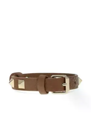 Valentino Garavani Rockstud Leather Bracelet - Brown