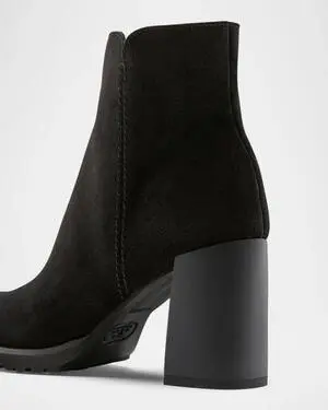 La Canadienne Maggie Suede Ankle Booties - Black