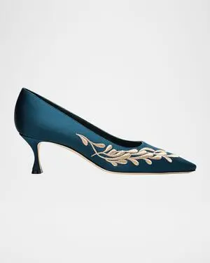 Manolo Blahnik Embroidered Shoes For Women