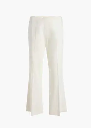 Khaite Walter Pant In Crepe Chalk