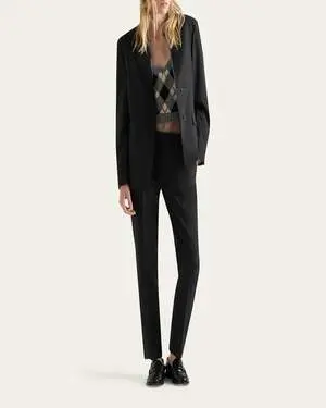 Prada Tailored Virgin Wool Pants - Nero