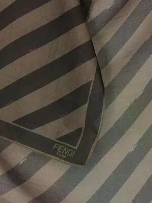 Fendi Diagonal-stripe Logo Scarf