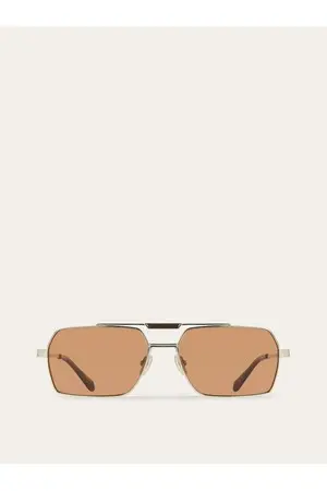 FERRAGAMO Rectangular Sunglasses Gold