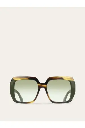 FERRAGAMO Rectangular Frame Sunglasses - Red