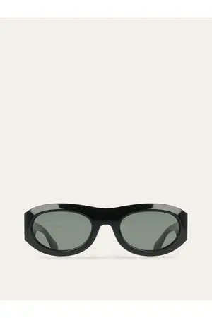 FERRAGAMO Oval Sunglasses - Black