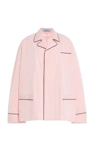 Prada Jacquard Cotton Pajama Top - Pink