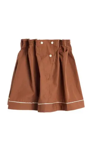 Prada Pinstriped Mini Skirt - Brown