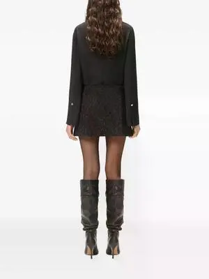 Pinko Rhinestone-embellished Fitted Skirt