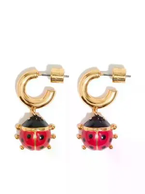 Bimba Y Lola Ladybug Hoop Earrings - Red