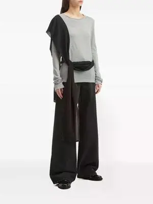 MAISON MARGIELA Draped-panel Long-sleeved Top