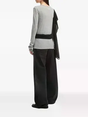 MAISON MARGIELA Draped-panel Long-sleeved Top