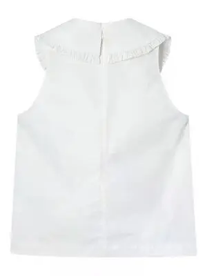 SHUSHU/TONG Sleeveless Top With Ruffled Collar