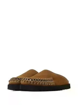 Toga Embellished Leather Mules