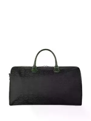 Philipp Plein Logo-pattern Luggage With Crocodile Trim