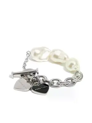 Bimba Y Lola Heart-charm Chain Bracelet - Grey