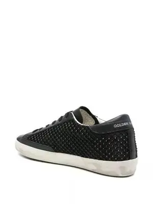 GOLDEN GOOSE Super-star Beaded Leather Trainers