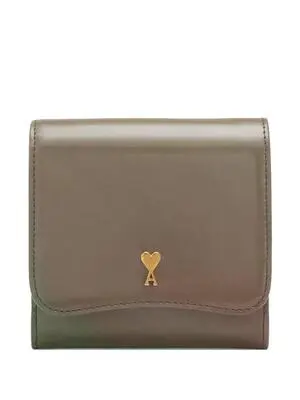 Ami Paris Paris Leather Wallet - Neutrals