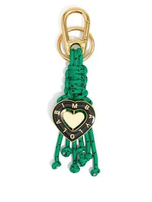 Bimba Y Lola Heart Charm Rope Keyring - Green
