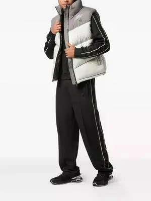 PLEIN SPORT Quilted Logo Gilet - Grey