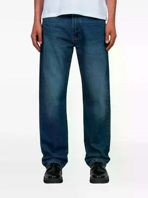 CARNE BOLLENTE Heart-detailed Straight-leg Jeans - Blue