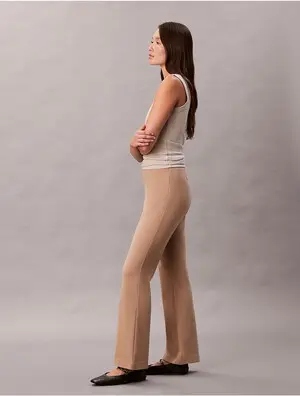 Calvin Klein Ponte Slim Flared Pants - Amphora