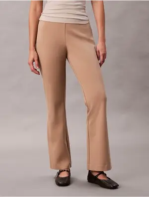 Calvin Klein Ponte Slim Flared Pants - Amphora