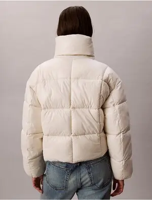 Calvin Klein Shine Puffer Jacket - Chalk