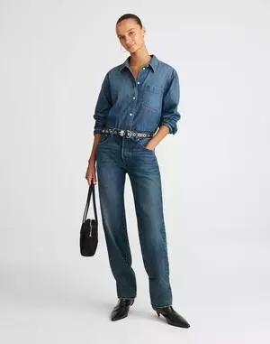 Madewell The Petite Dean Easy Straight Jean - Greendale Wash