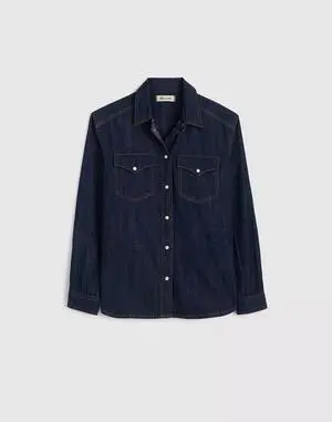 Madewell Oversized Denim Western Shirt