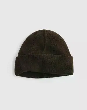 Madewell Cotton-Blend Beanie Dark Mocha