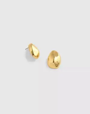 Madewell Organic Droplet Statement Stud Earrings - Antique Gold