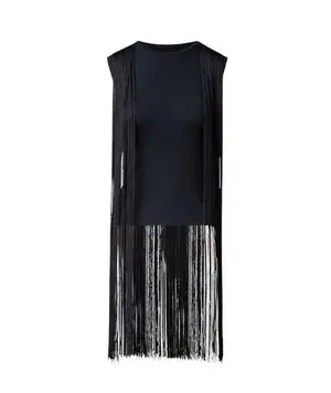 Akris Silk Lurex Top With Fringe