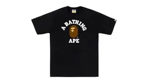 BAPE College Tee Shirt - Black