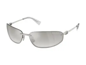 Miu Miu Logo Nocturne Sunglasses - Clear Silver Gradient (0mu A50s 1bc8h1)