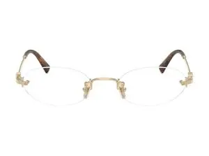 Miu Miu Optical Glasses - Clear/gold/brown (0mu 53wv Zvn1o1)