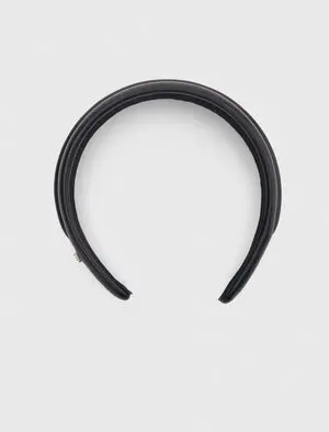 Maje Leather Headband - Black