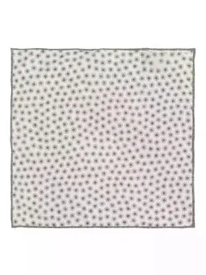Brunello Cucinelli Polka-dot Pocket Square - White