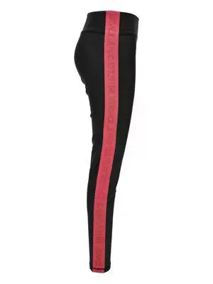 Versace Embossed-logo Leggings - Black