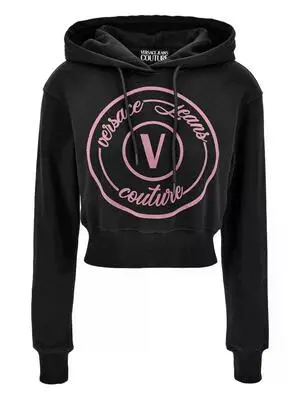 Versace Logo-detail Hoodie - Black